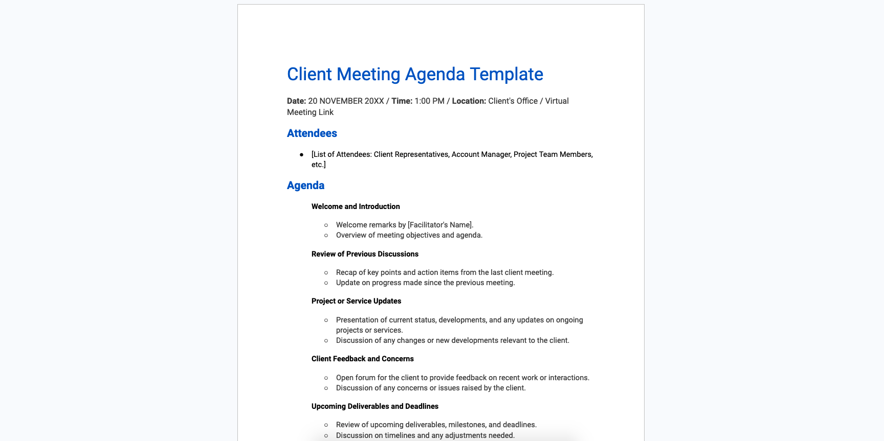 Agenda Template New Employee Onboarding Checklist Human Resources